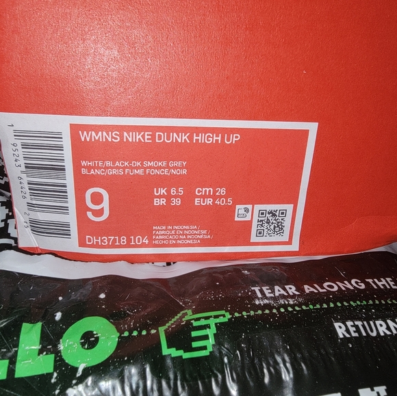 Nike | Shoes | Nib Authentic Nike Dunks High Up Whiteblacksmoke Grey ...